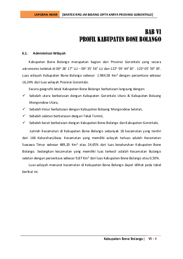 (PDF) BAB VI PROFIL KABUPATEN BONE BOLANGO