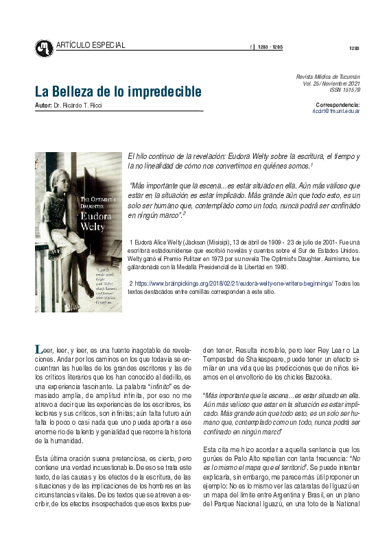 (PDF) La belleza de lo impredecible.