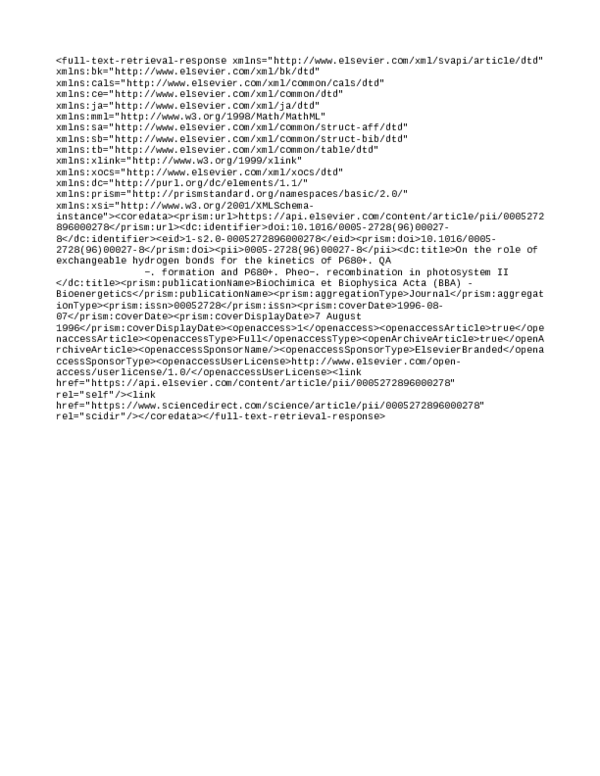 On the role of exchangeable hydrogen bonds for the kinetics of P680 ...