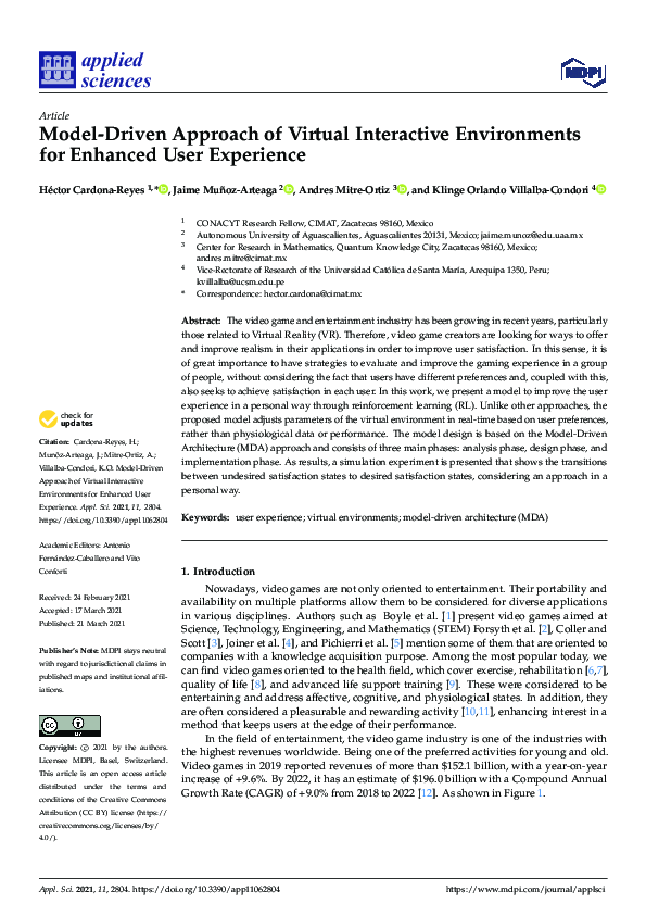 (PDF) Model-Driven Approach of Virtual Interactive Environments for Enhanced User Experience