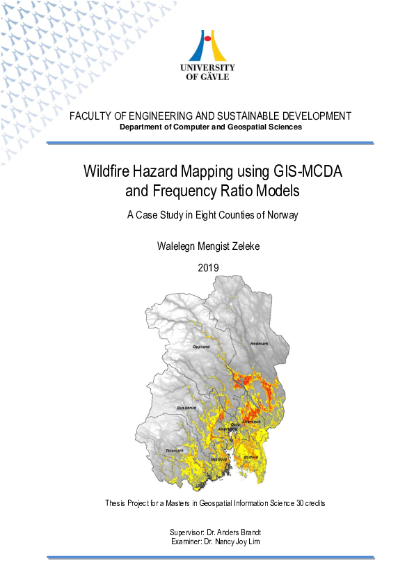 (PDF) Wildfire Hazard Mapping using GIS-MCDA and Frequency Ratio Models ...