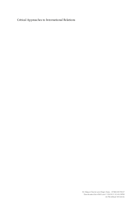 (PDF) Postcolonial Approaches in International Relations