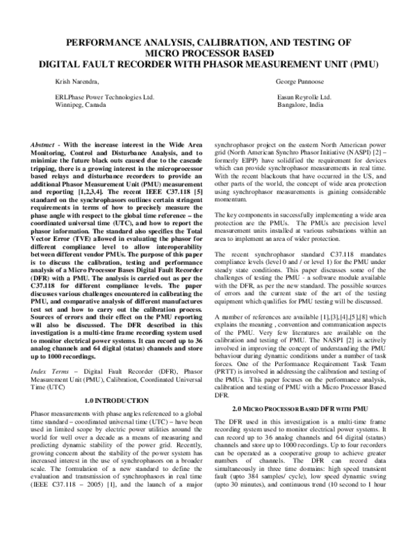 (PDF) Performance Analysis , Calibration , and Testing of Micro ...