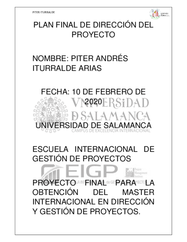 (PDF) PLAN FIN DE MASTER GESTION APLICADA DE PROYECTOS | Piter Andres ...
