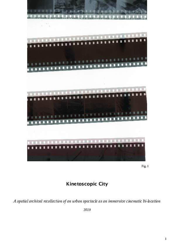 (PDF) Kinetoscopic City: A Spatial Archival Recollection of an Urban ...