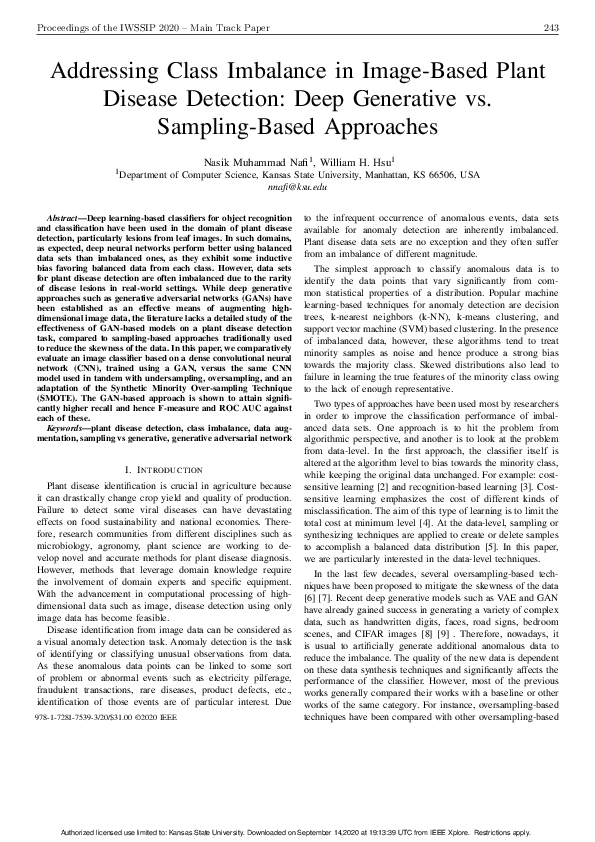 (PDF) Addressing Class Imbalance in Image-Based Plant Disease Detection: Deep Generative vs ...