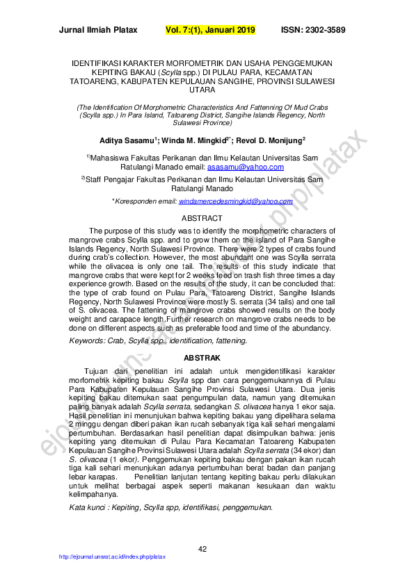 (PDF) The Identification Of Morphometric Characteristics And Fattenning ...