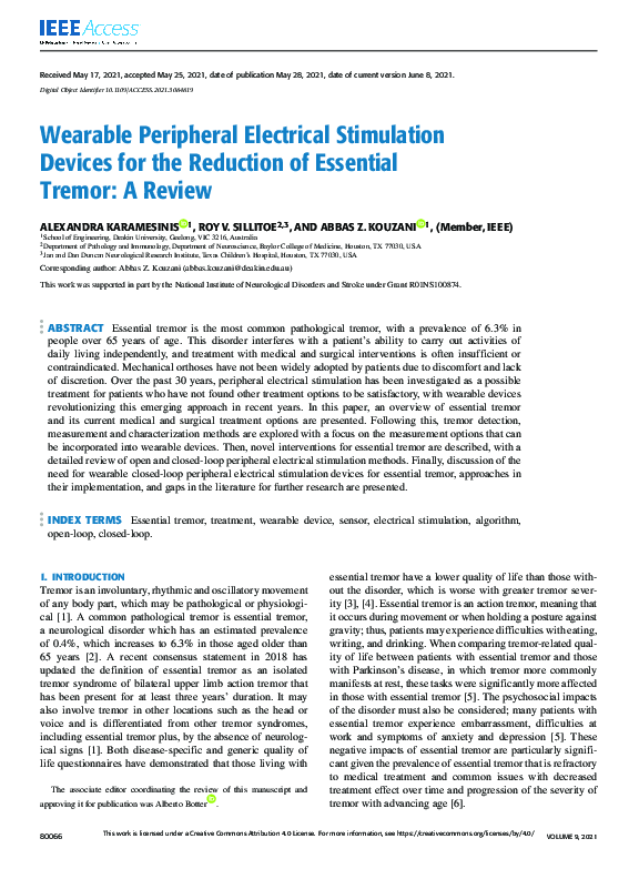 (PDF) Wearable Peripheral Electrical Stimulation Devices for the ...