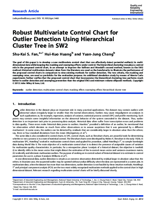 (PDF) Robust Multivariate Control Chart for Outlier Detection Using Hierarchical Cluster Tree in ...