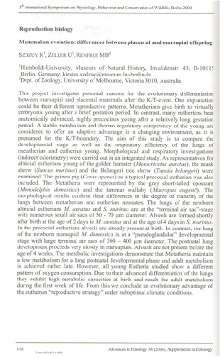 (PDF) Mammalian evolution: differences between placental and marsupial ...