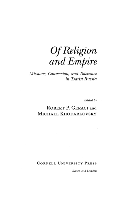 (PDF) Robert Geraci, Going Abroad or Going to Russia? Orthodox ...