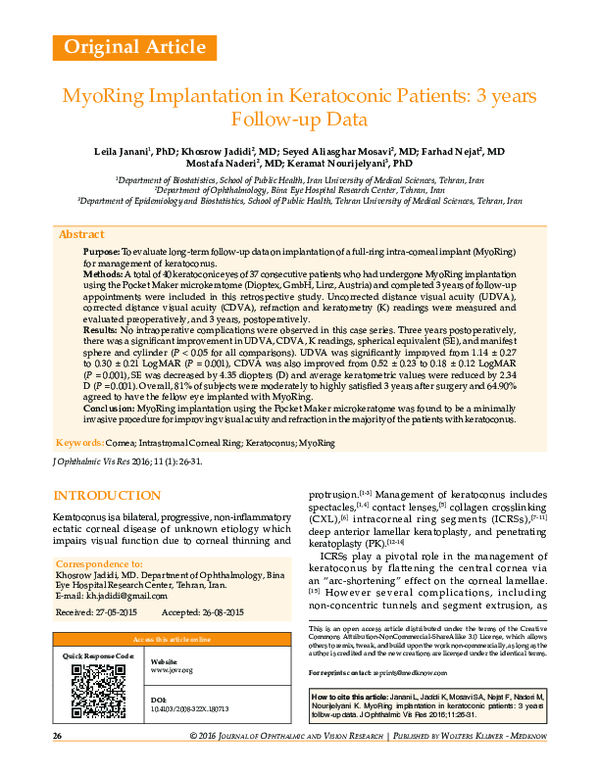 (PDF) MyoRing Implantation in Keratoconic Patients: 3 years Follow-up Data