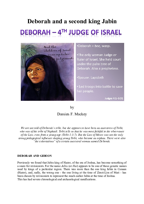 (DOC) Deborah and a second king Jabin