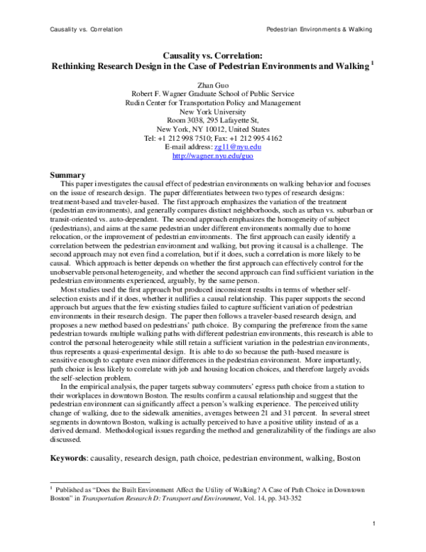 (PDF) Causality vs. Correlation: Rethinking Research Design in the Case ...