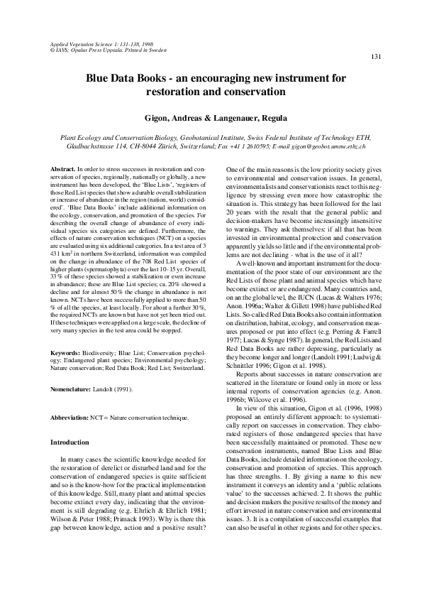 (PDF) Blue Data Books - an encouraging new instrument for restoration ...