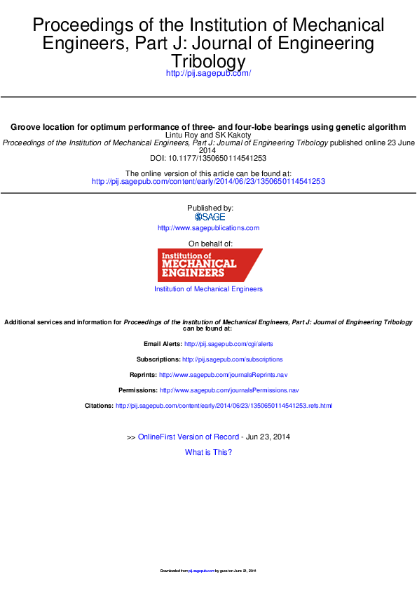 (PDF) Groove location for optimum performance of three- and four-lobe ...