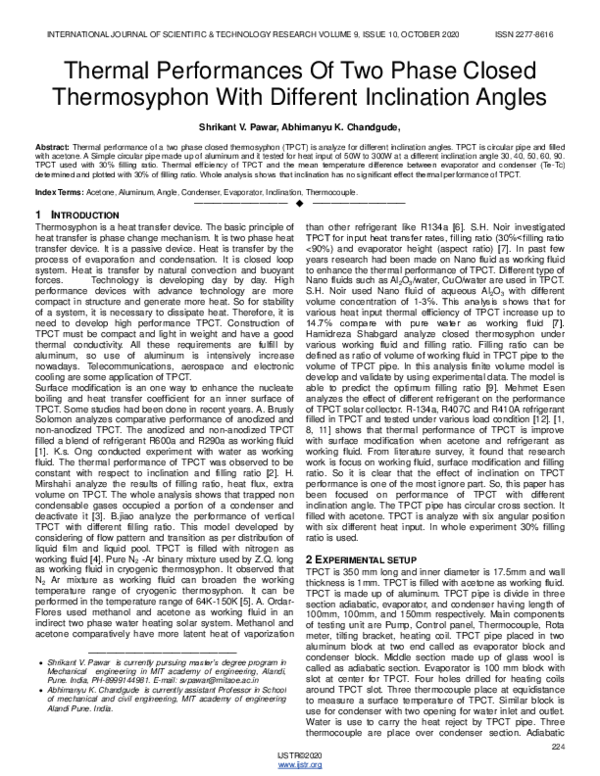 (PDF) Thermal Performances Of Two Phase Closed Thermosyphon With ...
