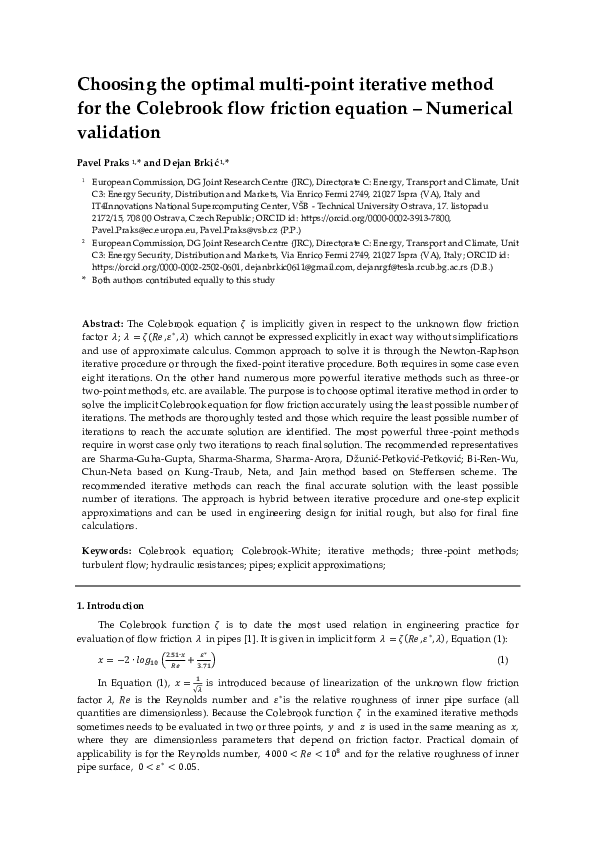 (PDF) Choosing the optimal multi-point iterative method for the ...
