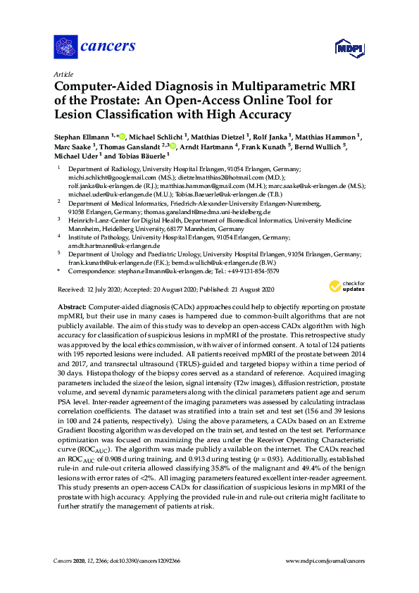 Pdf Prostateanalyzer Web Based Medical Application For The