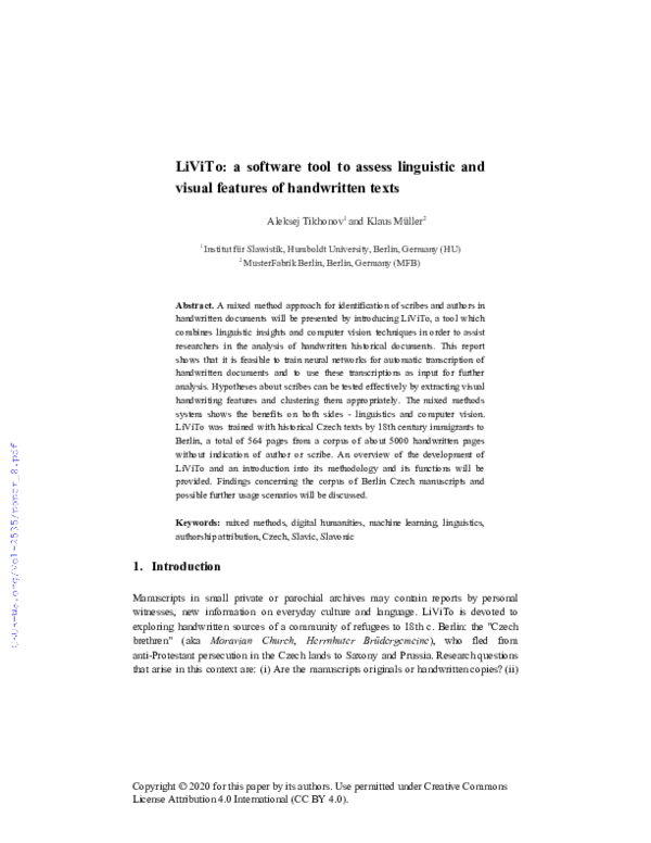 (PDF) LiViTo: a software tool to assess linguistic and visual features ...