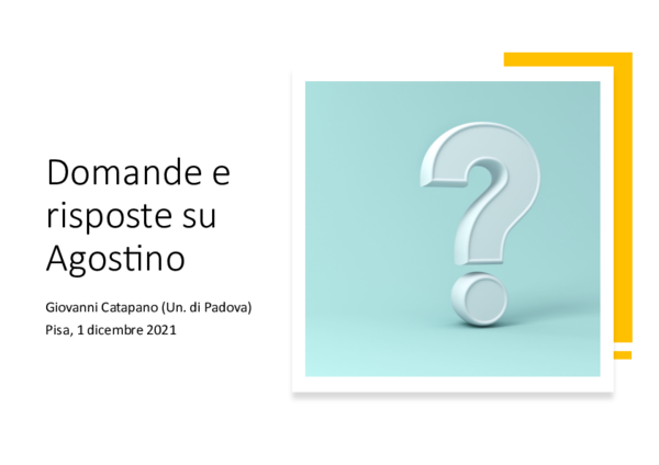 (PDF) Domande e risposte su Agostino [slides]