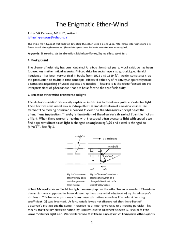 (PDF) The Enigmatic Ether-Wind