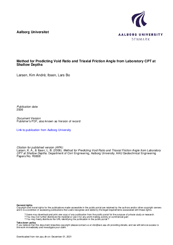 (PDF) Method for Predicting Void Ratio and Triaxial Friction Angle from ...