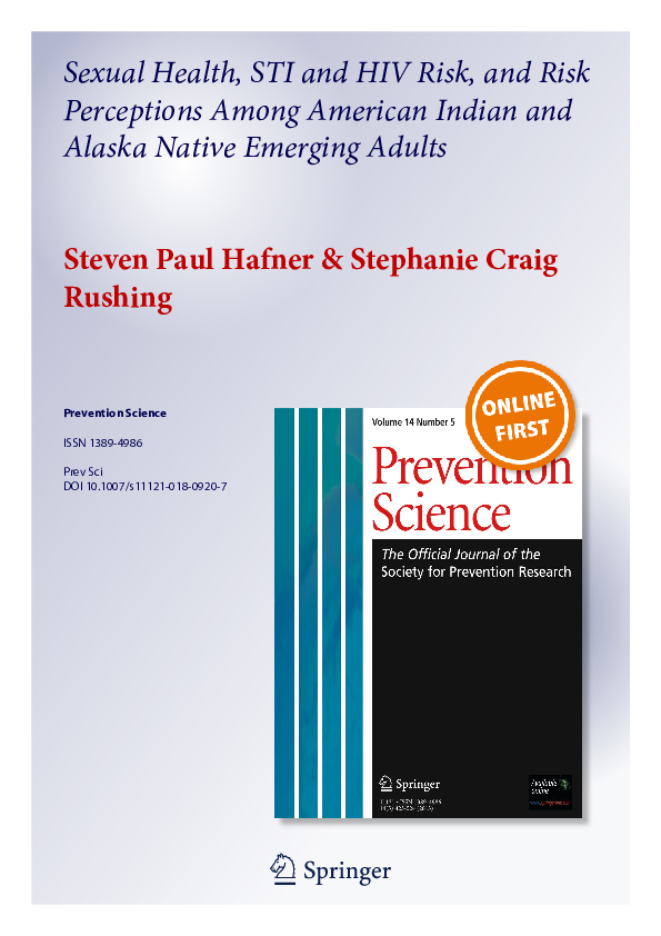(PDF) Sexual Health, STI and HIV Risk, and Risk Perceptions Among ...