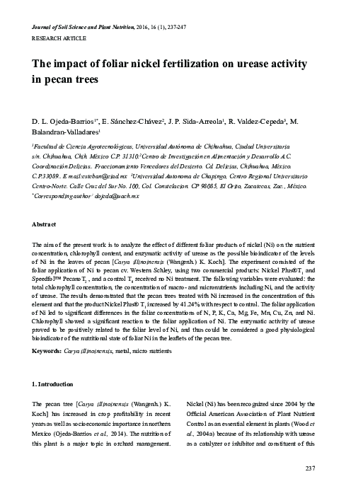 (PDF) The impact of foliar nickel fertilization on urease activity in ...