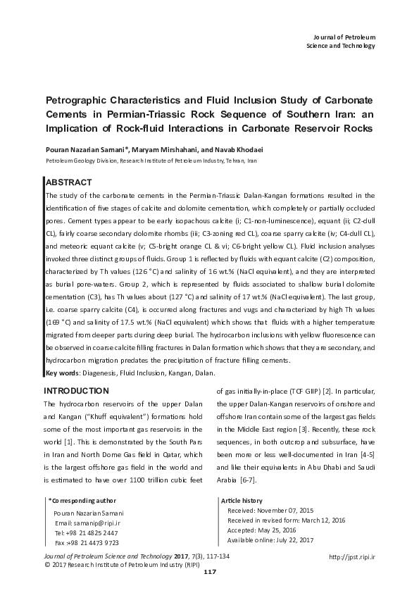 (PDF) Petrographic Characteristics and Fluid Inclusion Study of ...