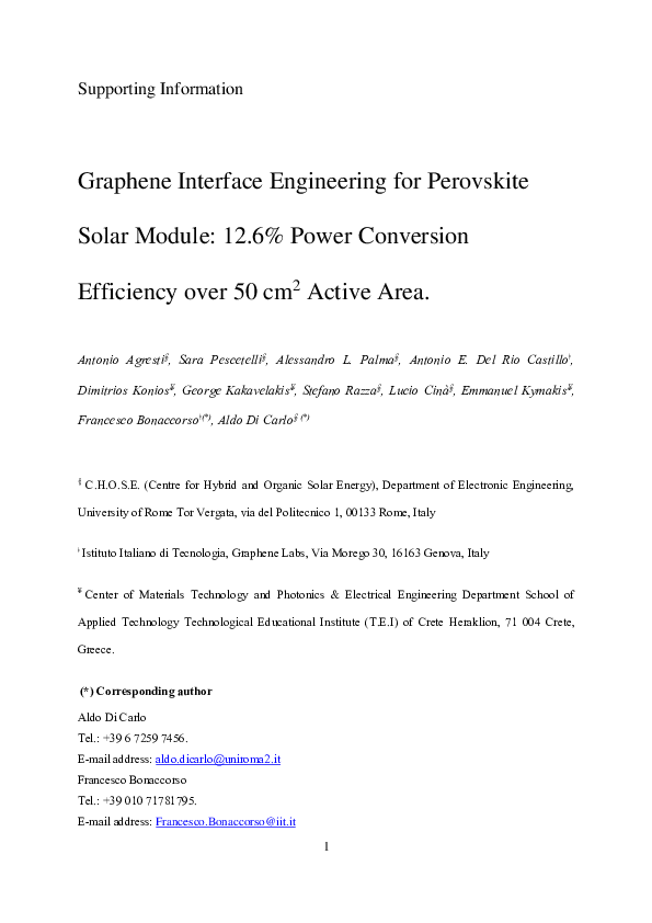 (PDF) Graphene Interface Engineering for Perovskite Solar Modules: 12.6 ...