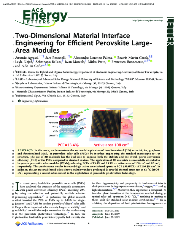 (PDF) Two-dimensional (2D) Material Interface Engineering for Efficient ...