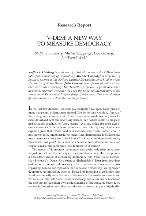 (PDF) V-Dem: A New Way to Measure Democracy