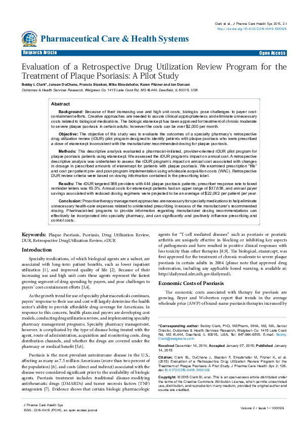 (PDF) Evaluation of a Retrospective Drug Utilization Review Program for ...