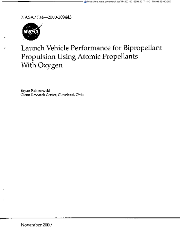 (PDF) Launch Vehicle Performance for Bipropellant Propulsion Using ...
