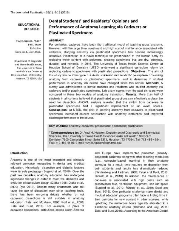 (PDF) Dental Students’ and Residents’ Opinions and Performance of ...