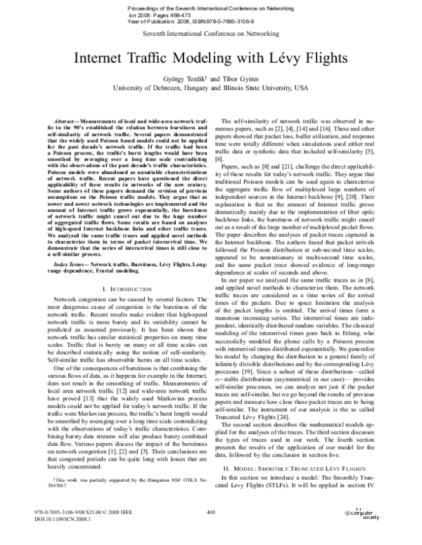 (PDF) Internet Traffic Modeling with Lévy Flights