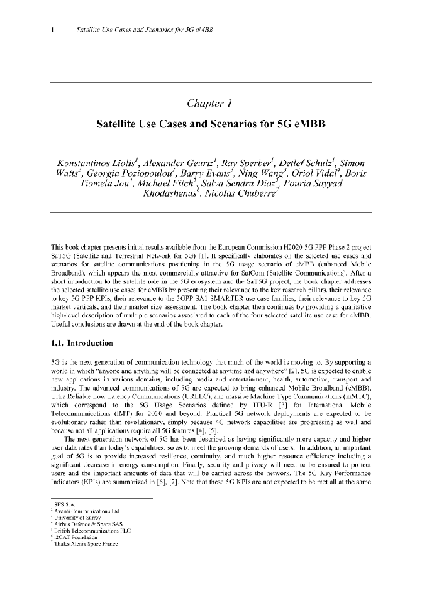 (PDF) Satellite use cases and scenarios for 5G eMBB
