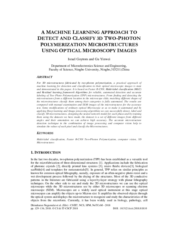 (PDF) A Machine Learning Approach to Detect and Classify 3D Two-Photon Polymerization ...