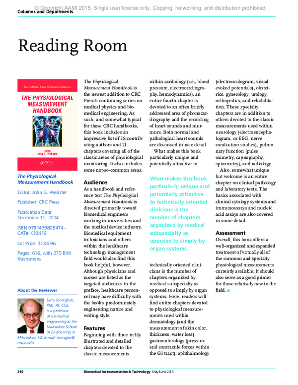 (PDF) The Physiological Measurement Handbook