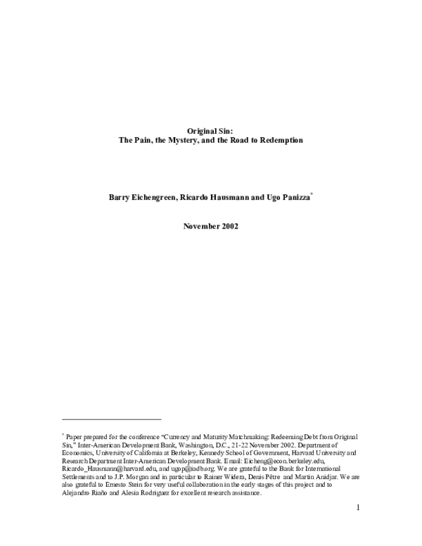 (PDF) Original Sin: The Pain, the Mystery, and the Road to Redemption
