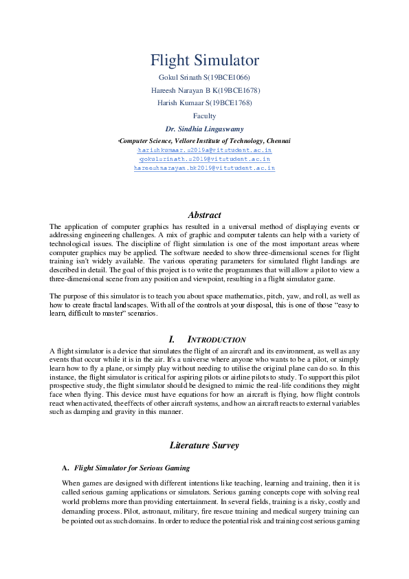 (PDF) Flight Simulator