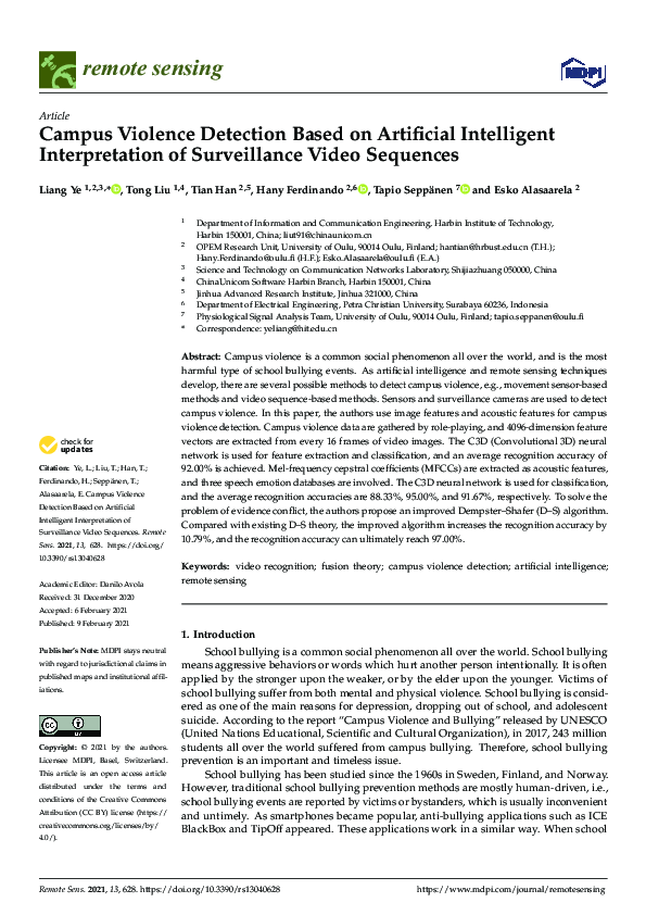 (PDF) Campus Violence Detection Based on Artificial Intelligent ...
