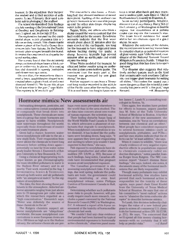 (PDF) Hormone Mimics: New Assessments Air