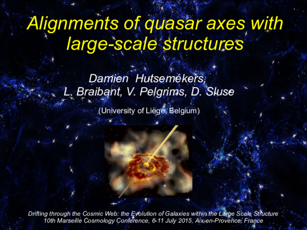 (PDF) Alignments of quasar axes with large-scale structures
