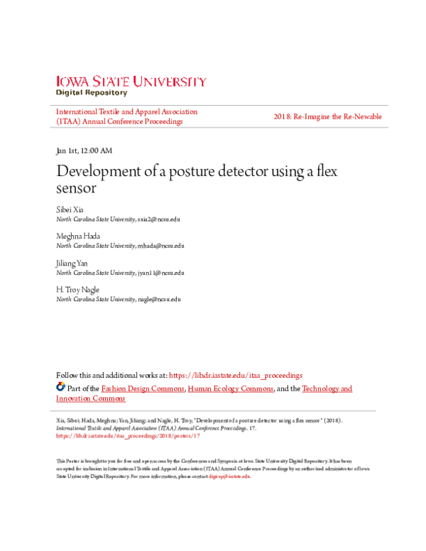 (PDF) Development of a posture detector using a flex sensor