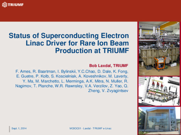 (PDF) Status of Superconducting Electron Linac Driver for Rare Ion Beam ...