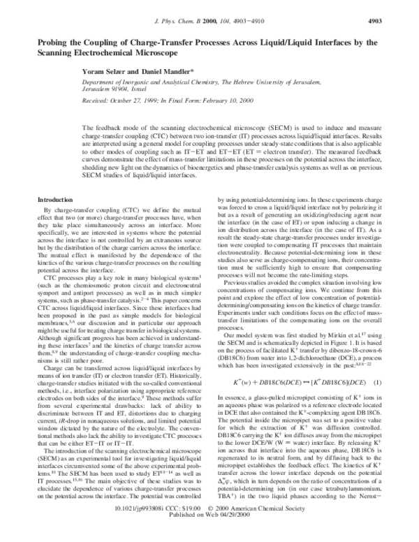 (PDF) Probing the Coupling of Charge-Transfer Processes Across Liquid ...
