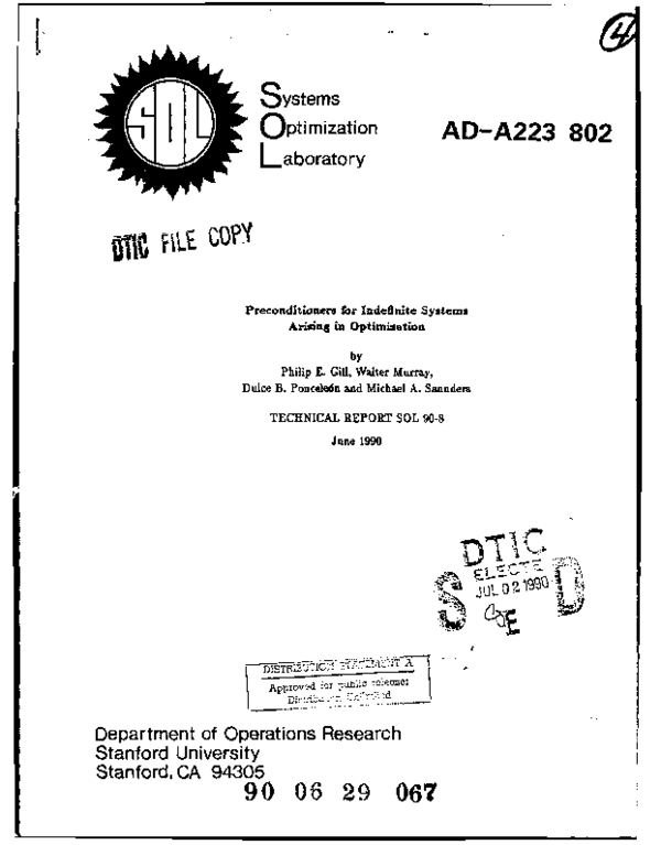 Pdf Preconditioners For Indefinite Systems Arising In Optimization