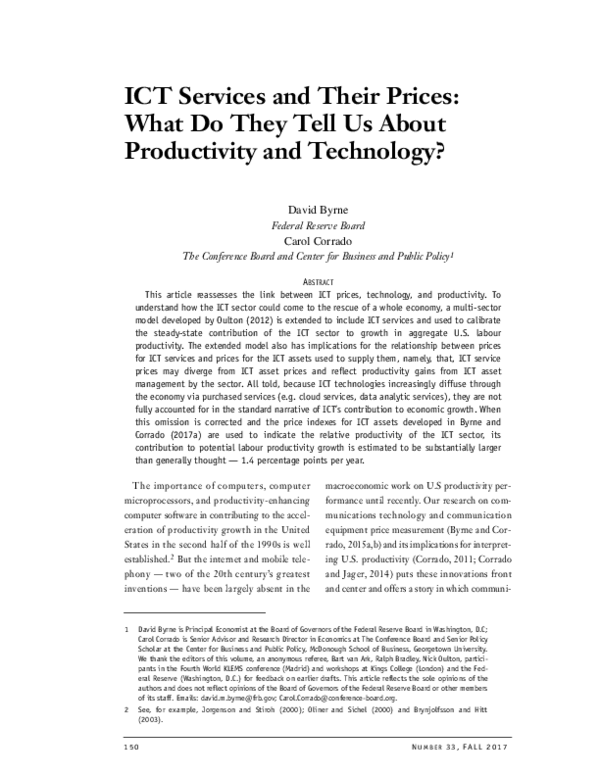 (PDF) ICT Prices and ICT Services: What do they tell us about ...